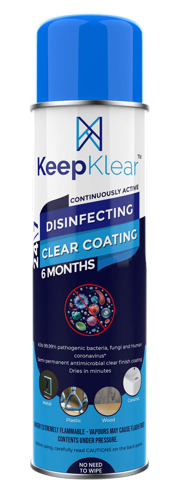 Keep klear™ I CONTINUOUSLY ACTIVE Clear Coating Antimicrobial Technology